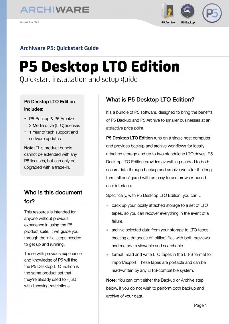 Manuals | Archiware P5